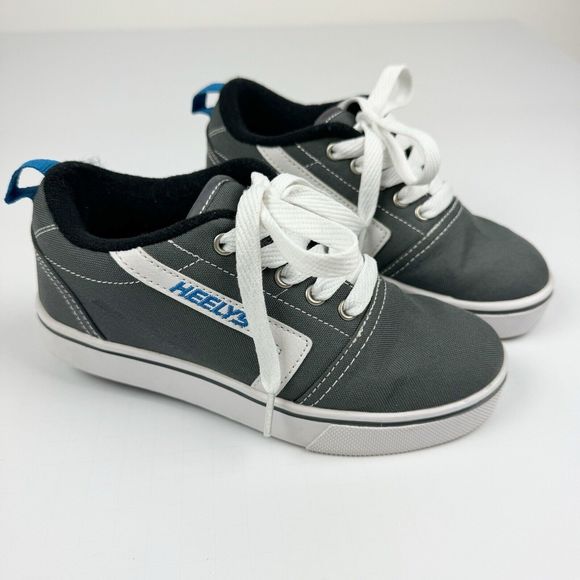Heelys | Shoes | Heelys Gr8 Pro Shoes Youth Gray Blue Low Top Skate ...